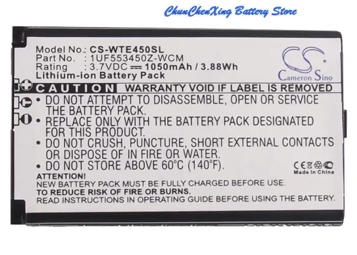 Batería de 1050mAh/1200mAh para Wacom CTL 470, CTH 470, CTH 670, 670S ...