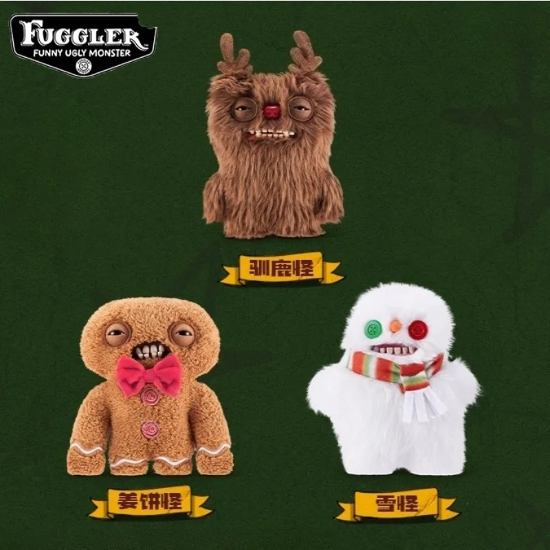 Fuggler Cute Tooth Monster Doll Christmas Series Snow Monster Reindeer ...