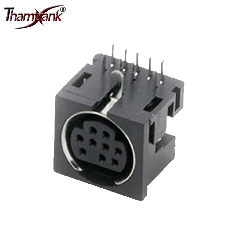 10pcs MINI DIN S Terminal PCB Panel Mount Socket Connector 9Pins DIP ...