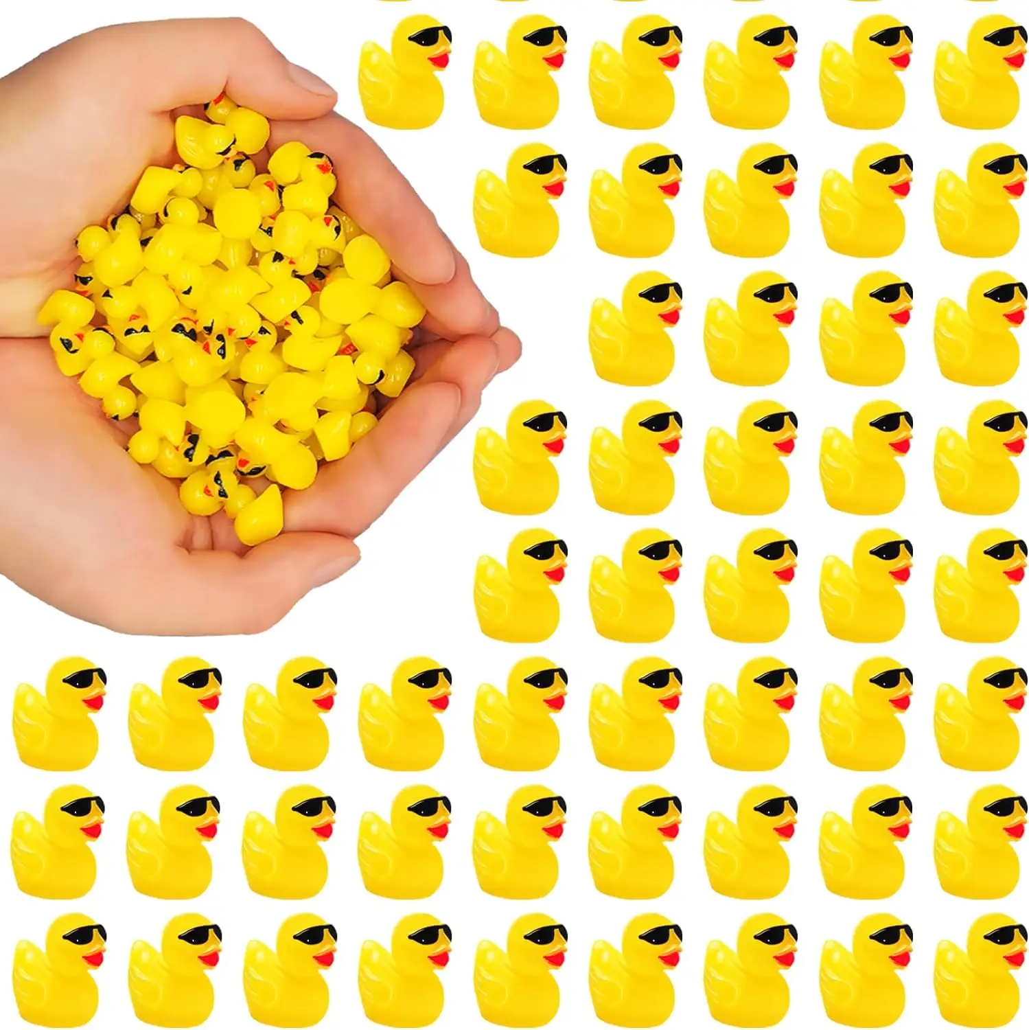 50PC-Mini-Resin-Duck-Cute-Tiny-Resin-Ducks-with-Sunglasses-Miniature ...