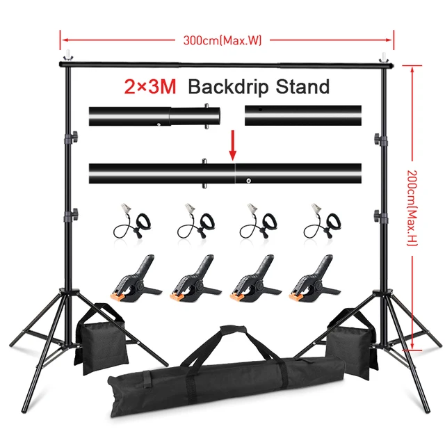 Photography Background Stand Support System Studio Photo Frame with ...