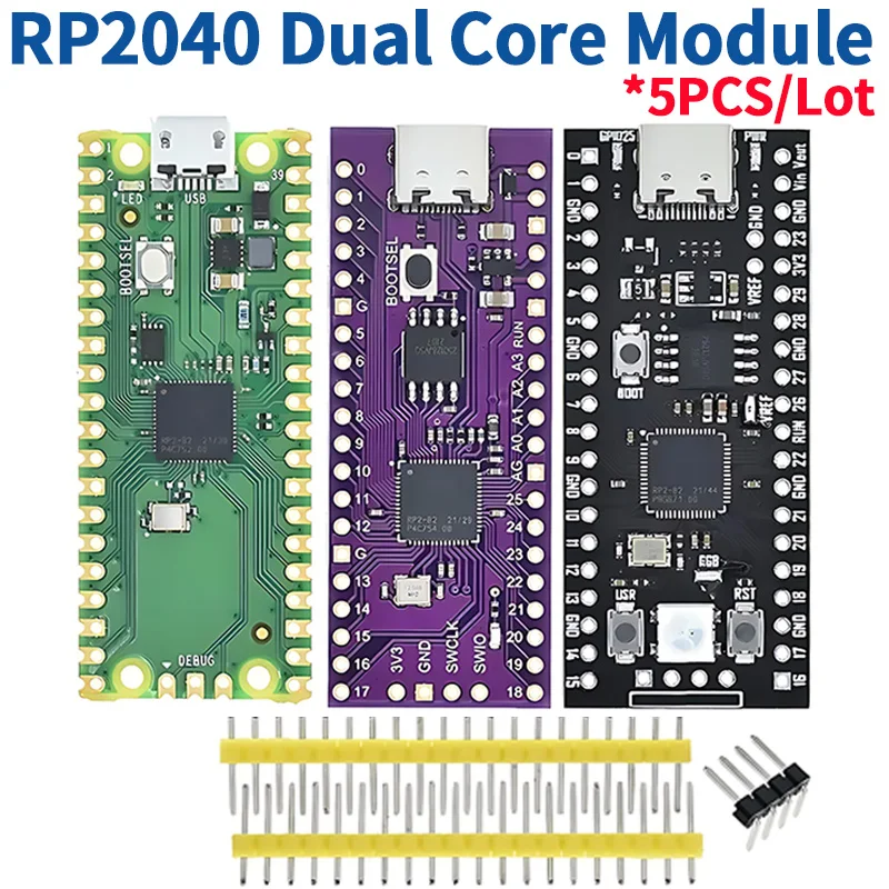 Official Raspberry Pi Pico Board Rp2040 Dual Core 264kb Arm Low Power Microcomputers High