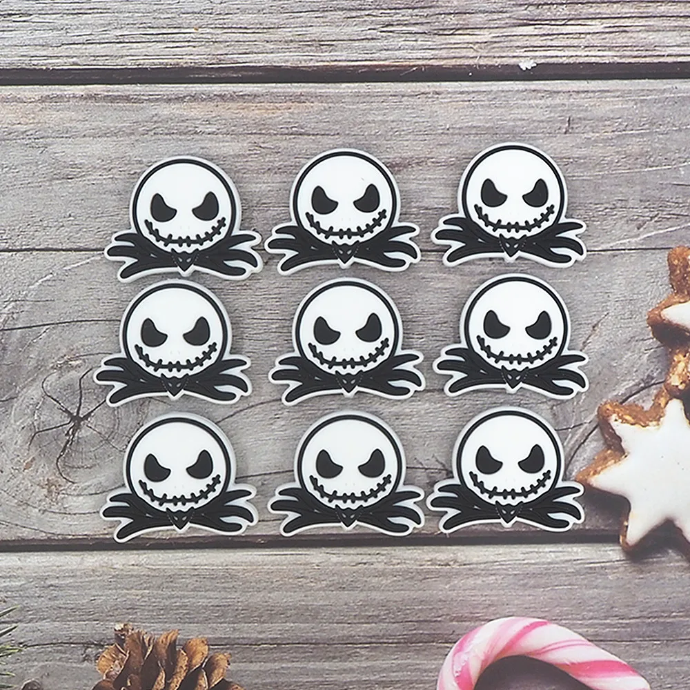 Chenkai-10PCS-Halloween-king-Beads-Silicone-DIY-Focal-Beads-BPA-Free-Infant-Chewable-Dummy ...