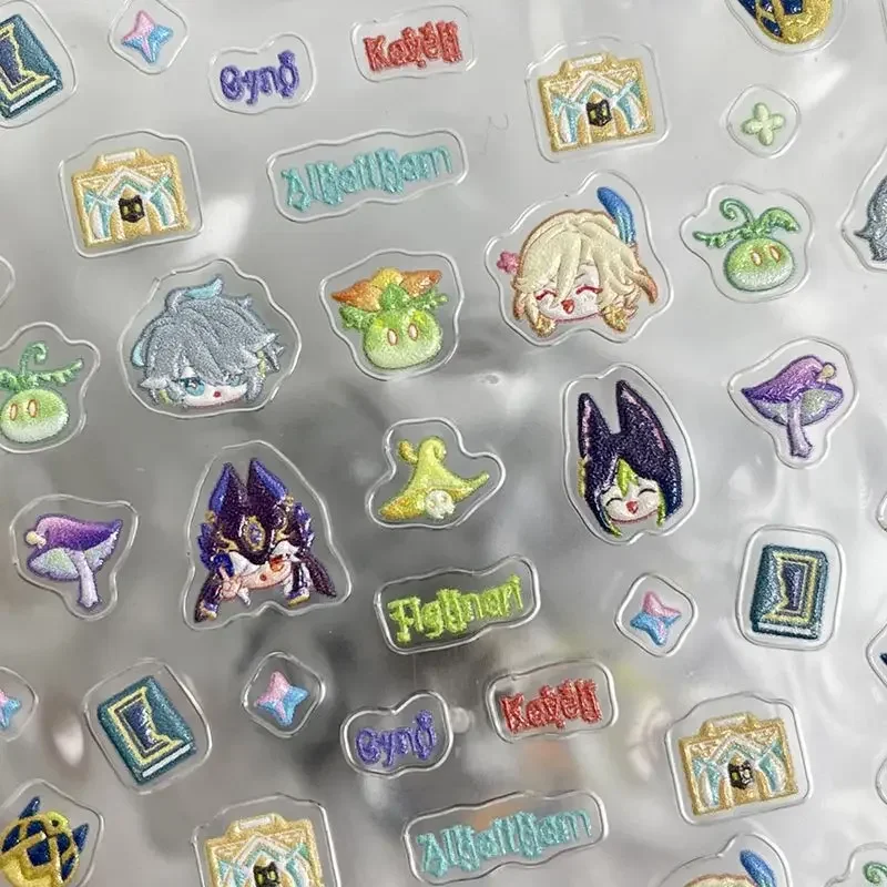 Game-Impact-Sumeru-Alhaitham-Kaveh-A-sticker-Patch-3D-Nail-Art-Sticker ...