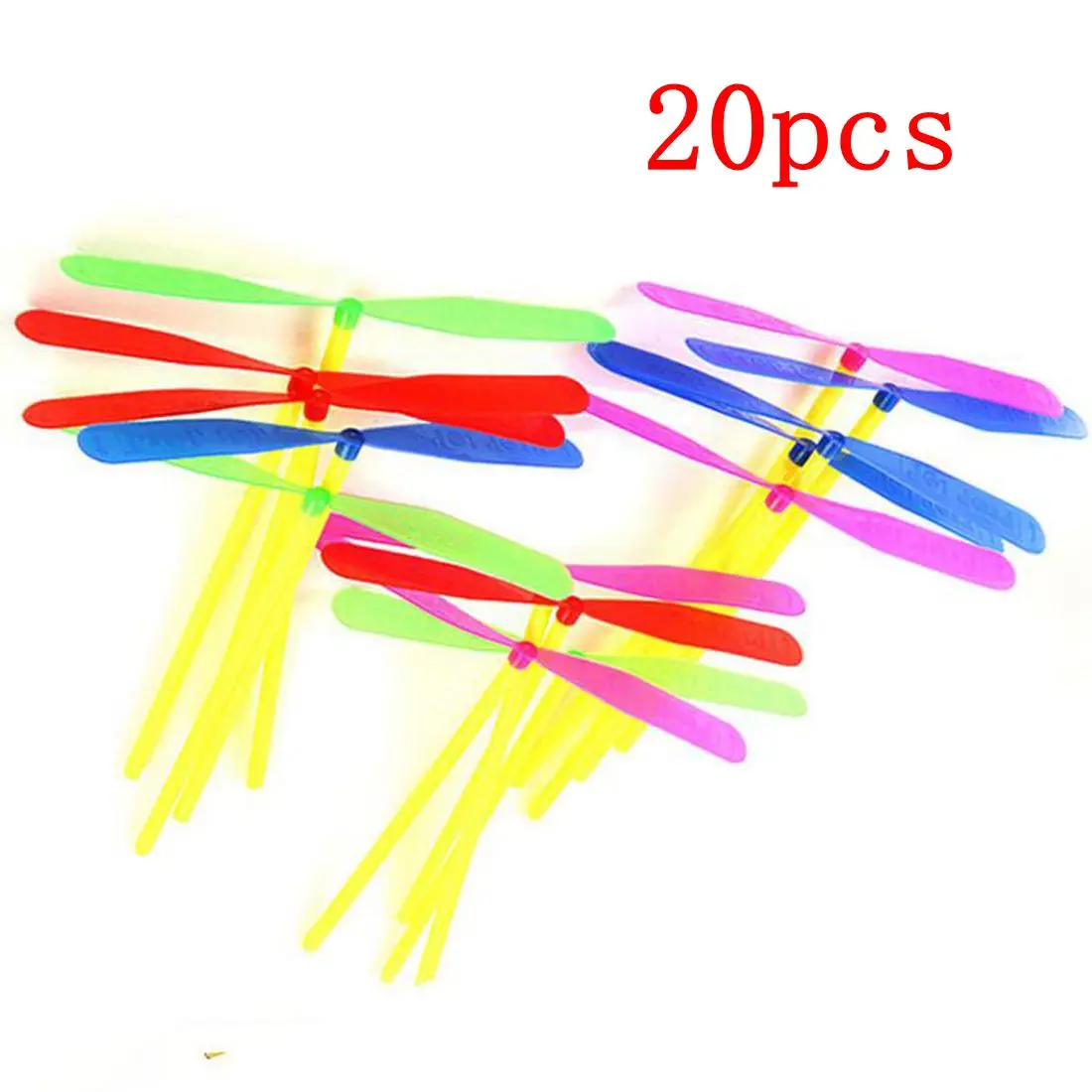 20pcs Novelty Plastic Bamboo Dragonfly Propeller Outdoor Classic Toy ...