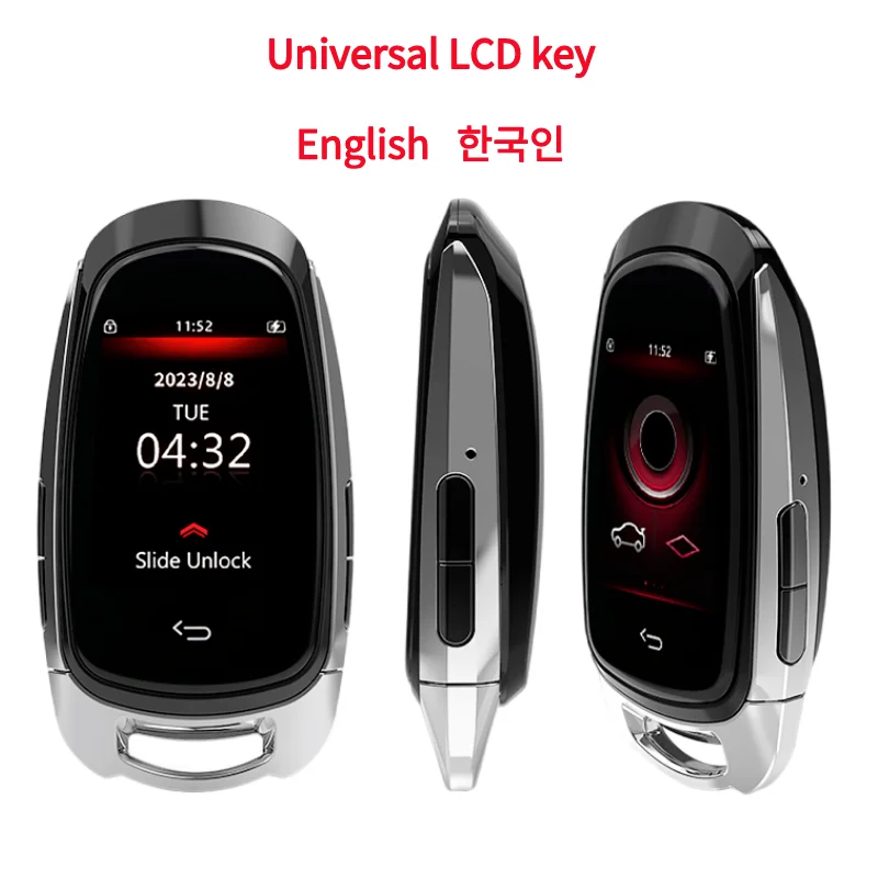 Universel Voiture Clé À Distance Intelligente Écran Lcd Entrée Confortable Auto Serrure Keyless ...