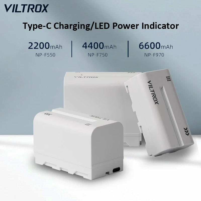 VILTROX-NP-F550-F750-F950-Lithium-Battery-6600mAh-Portable-Battery-With ...