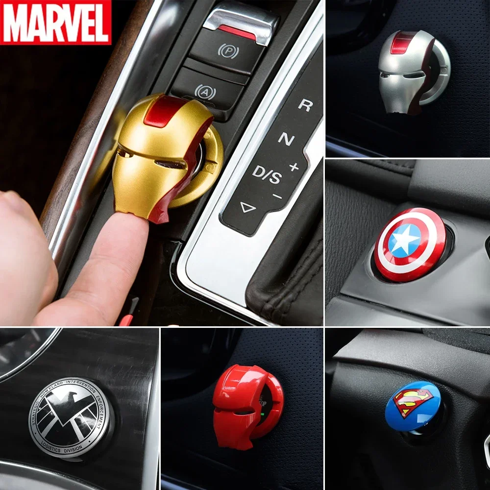 Anime-Captain-America-Iron-Man-Car-Engine-Ignition-Start-Switch-Button ...