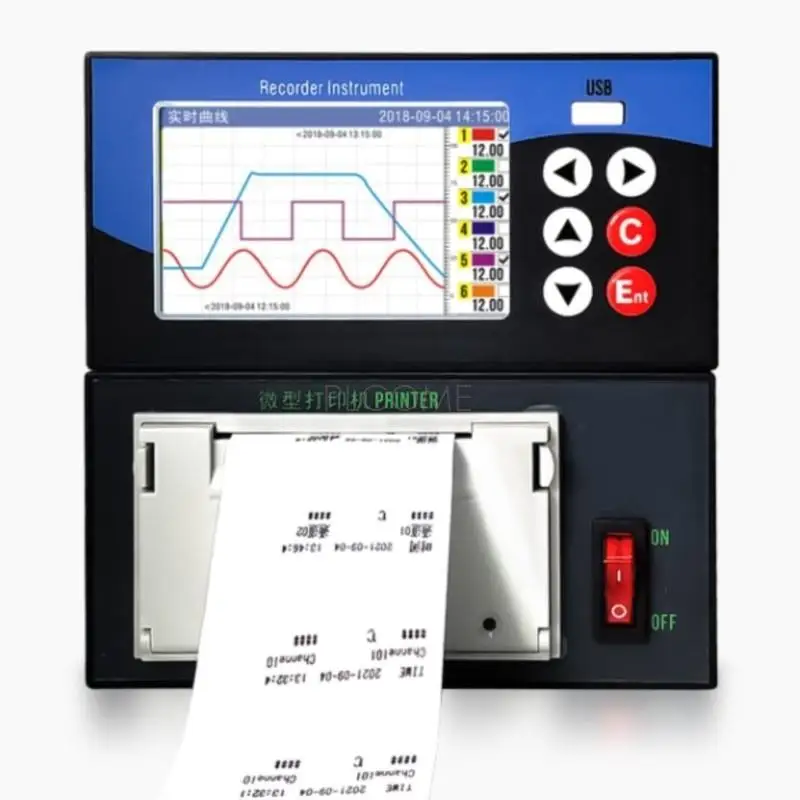 1-6-Channels-Chart-Recorder-Paper-Printer-Analog-Voltage-Current-RTD-TC ...