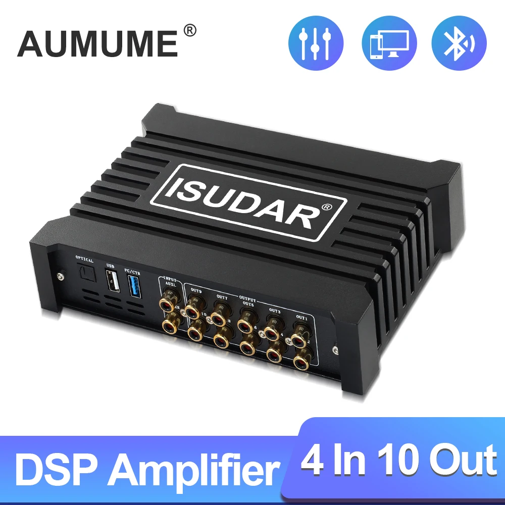 10 Channel DA410 Car DSP Amplifier Audio For VW/TOYOTA/HONDA/Mazda ...
