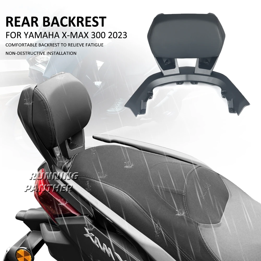 New-Motorcycle-Rear-Passenger-Seat-Tailstock-Backrest-Back-Rest-Cushion ...
