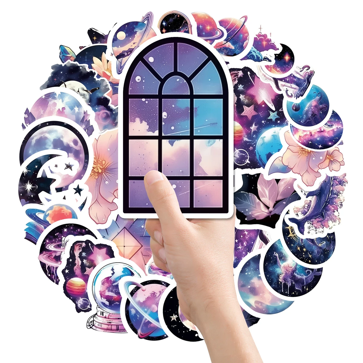 50-pieces-galaxy-starry-sky-stickers-graffiti-decoration-stickers-for ...