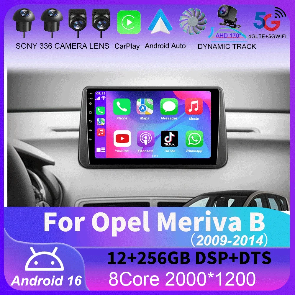 Android 16 For Opel Meriva B 2009 - 2014 Car Radio Multimedia Video ...