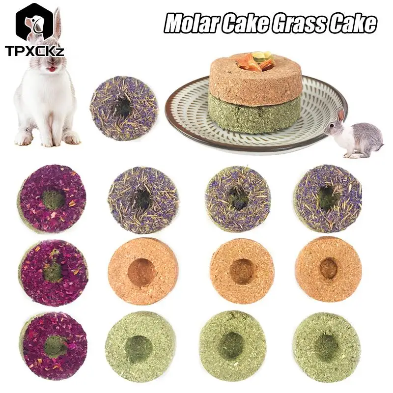 Bunny-Chew-Toy-For-Teeth-Natural-Small-Animal-Handmade-Grass-Cake-Pet ...