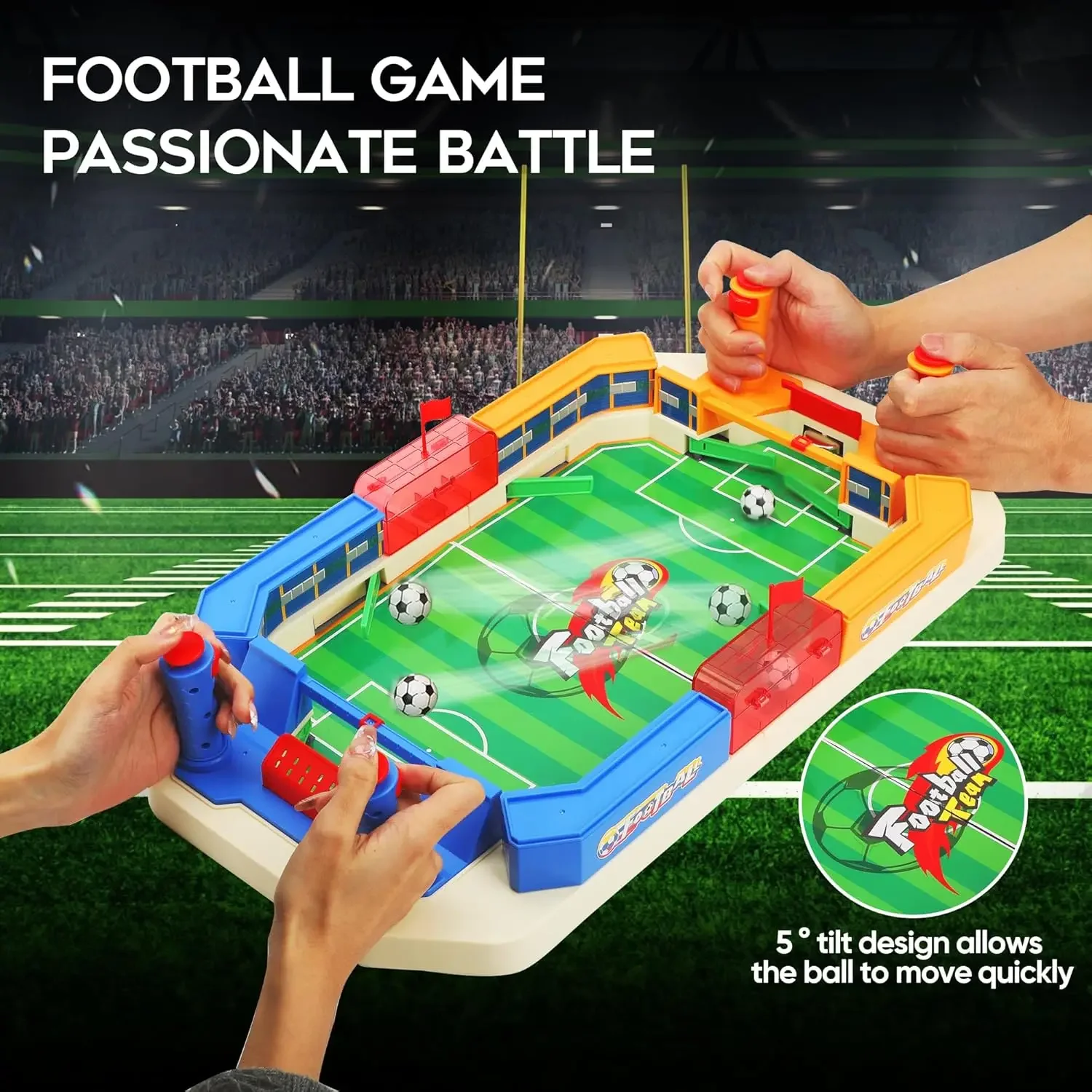 Mini Foosball Table Games for Kids 2024 Fun Tabletop Football Soccer ...