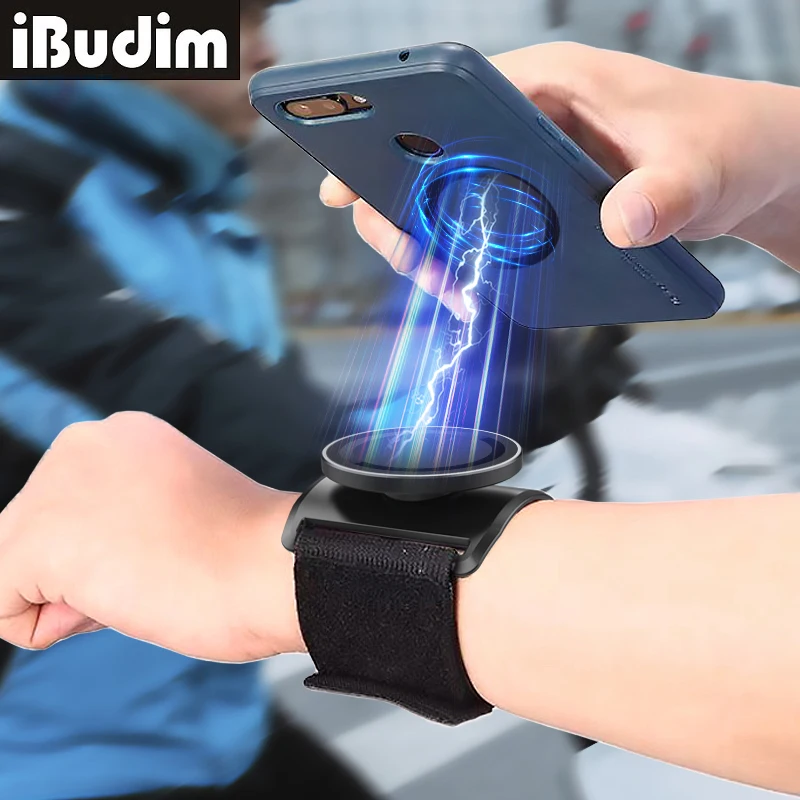Armband Wristband Mobile Phone Holder Magnetic Wrist Strap Phone Mount ...