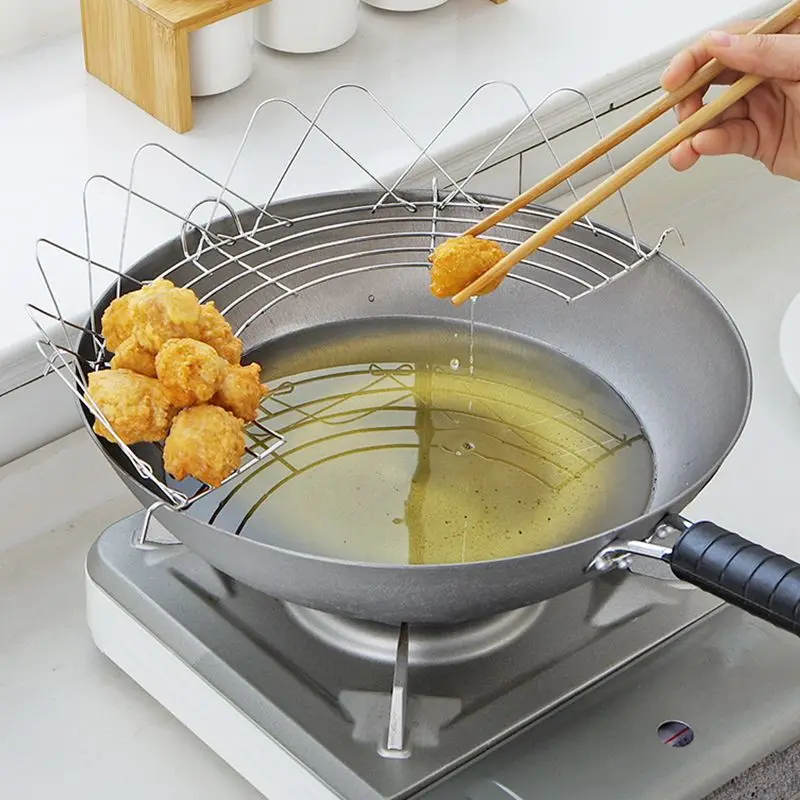 Multi-Function-Frying-Oil-Filter-Rack-Stainless-Steel-Semicircle ...
