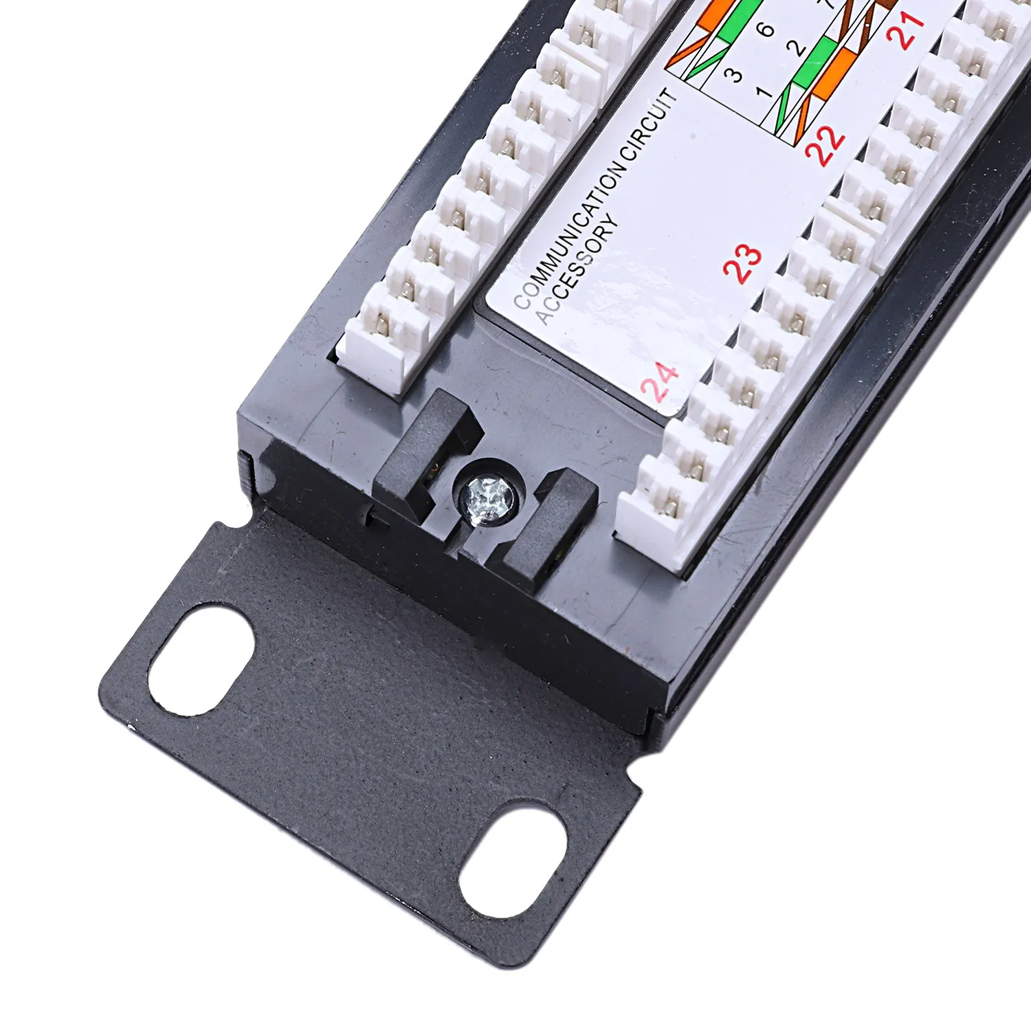 L19-UTP 24 Port Rj45 Patch Panel Rack Cable Wall Mounted Bracket ...