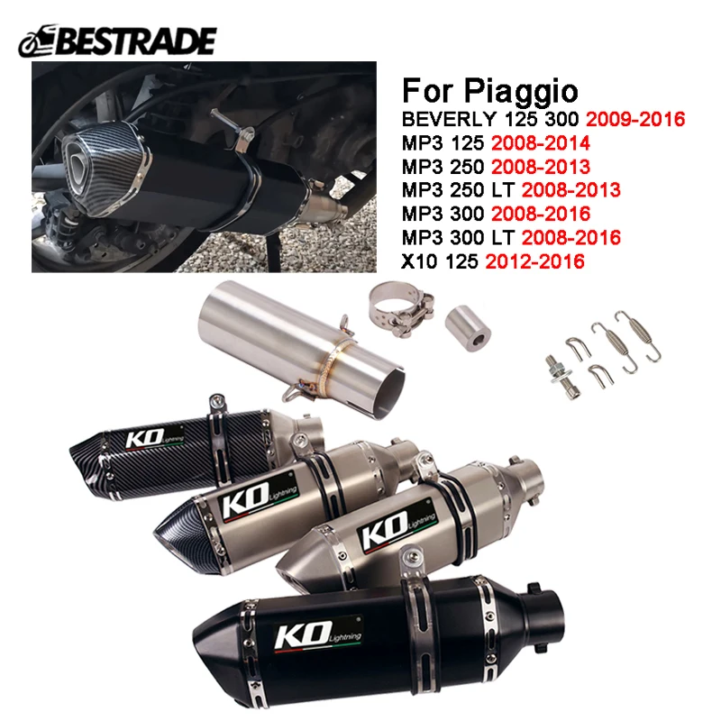 For Piaggio Beverly 125 300 MP3 125 250 300 Motorcycle Exhaust Mid Link ...