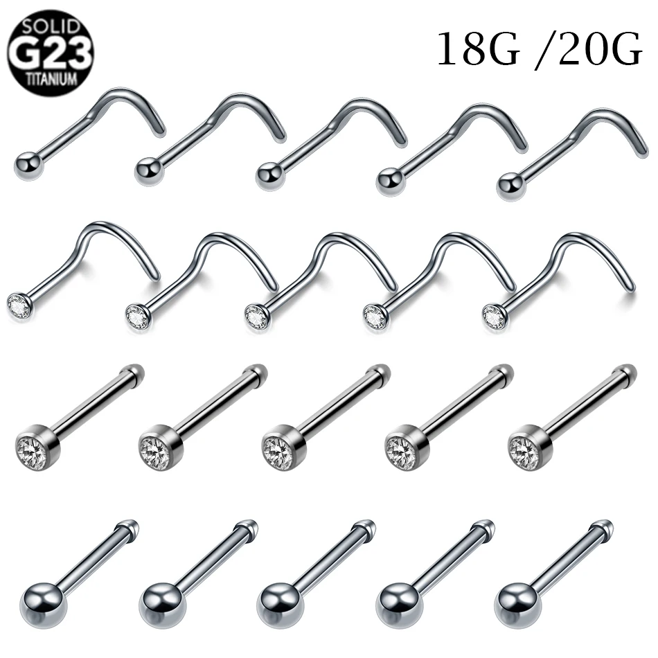 10-20-50Pcs-Implant-Titanium-Nose-Piercing-Nostril-Jewelry-Stud ...
