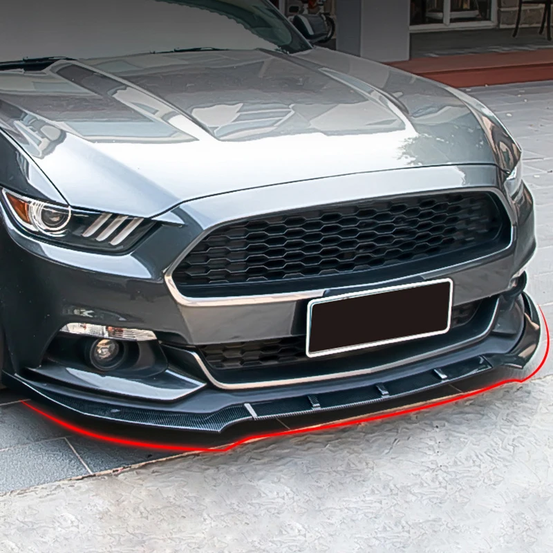 Front Bumper For Mustang Diffusers Carbon Fiber Style Spoiler front lip ...