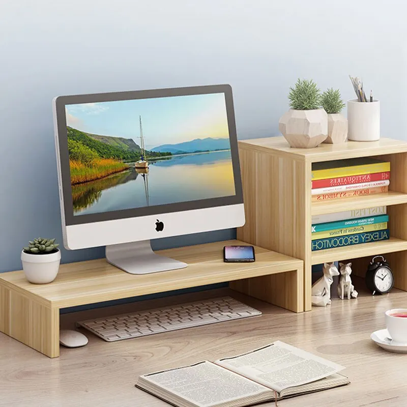 Desktop-Computer-Elevated-Shelf-Office-Desk-Storage-Rack-TV-Monitor ...