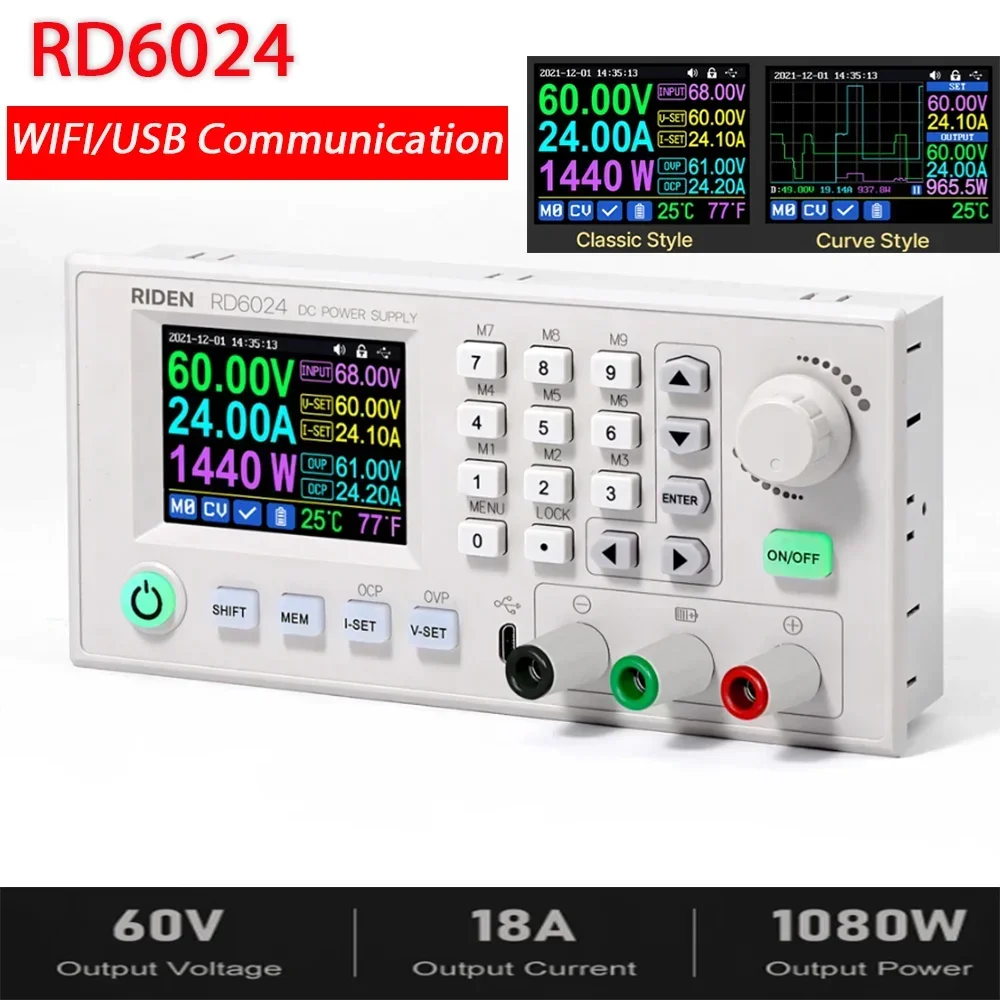 USB-Color-Display-Screen-DC-ajust-vel-Step-Down-Voltage-Bench-Fonte-de ...