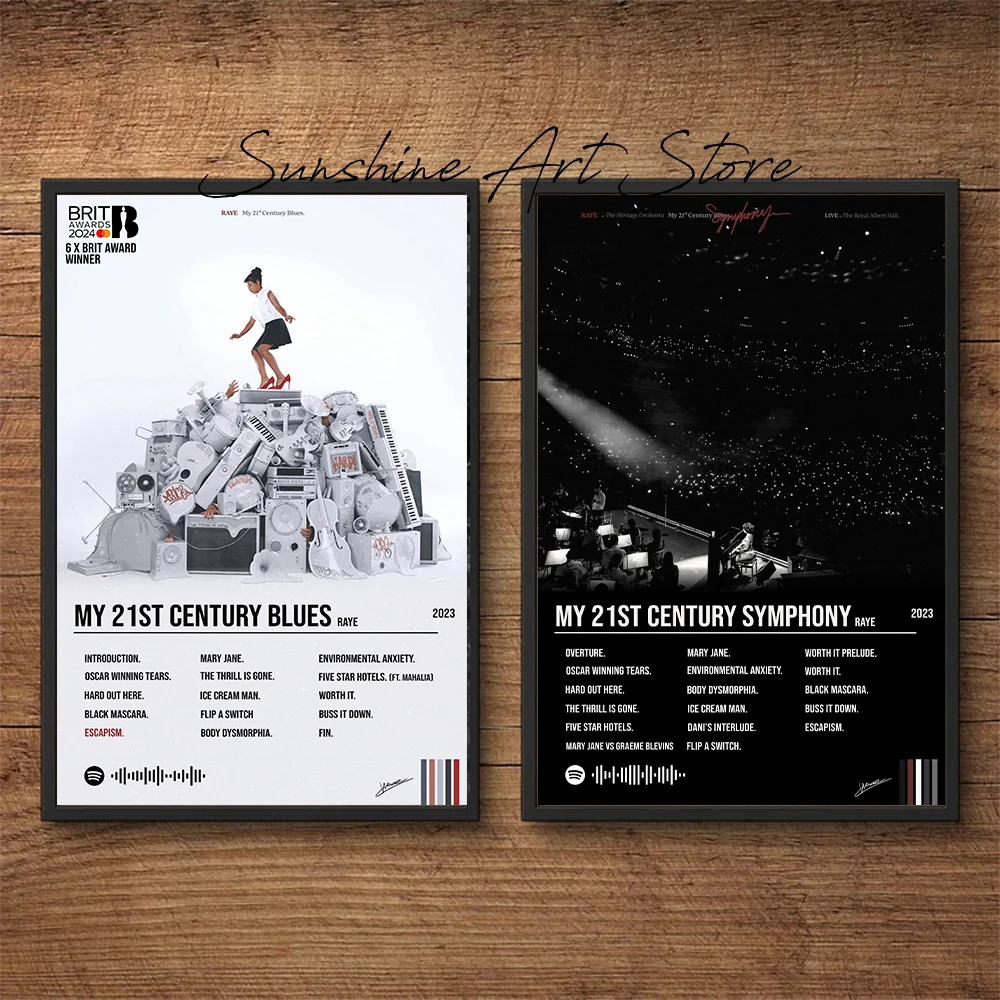 My-21st-Century-Blues-Album-Art-Poster-RAYE-Fans-Art-Canvas-Printing ...