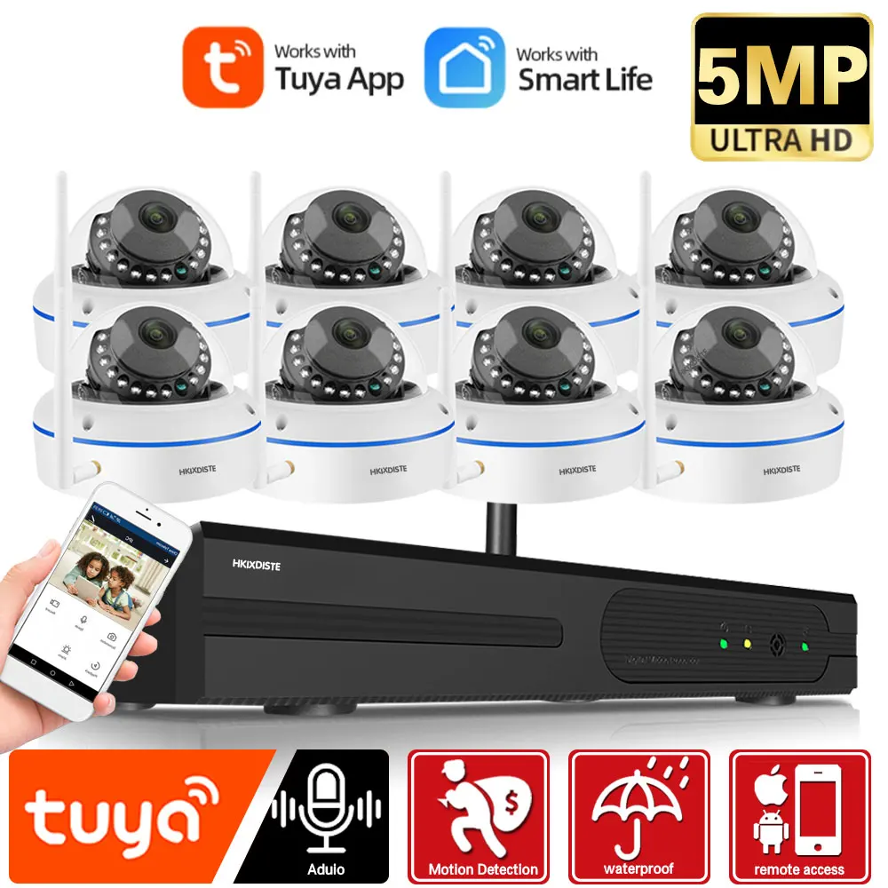 Tuya-Smart-8CH-5MP-CCTV-Video-Surveillance-System-Wireless-NVR-Kit-Outdoor-Waterproof-Wifi ...