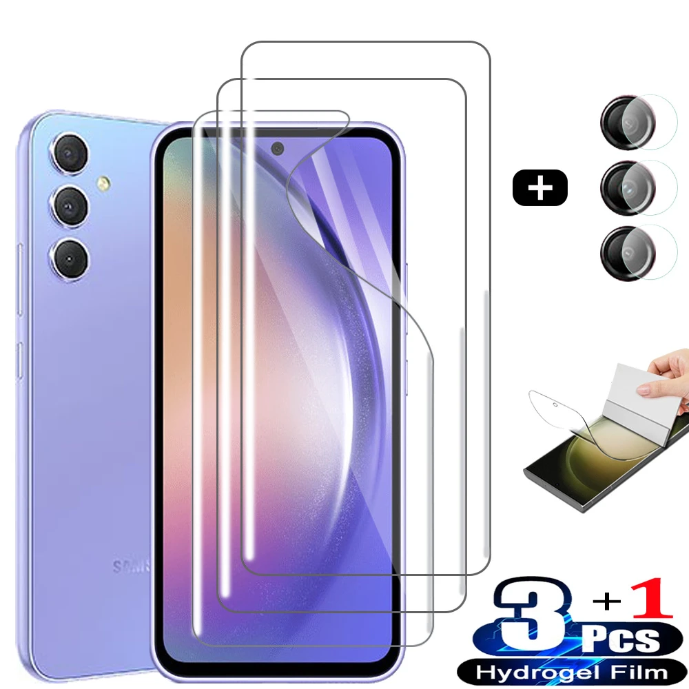 A54 5G Hydrogel Film For Samsung A54 A53 A52 Screen Protector Galaxy S23 Ultra S22 Plus Soft ...