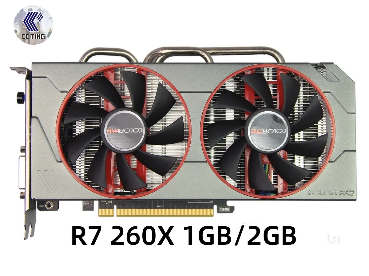 Placas Gráficas Colorfire R7 260X 1GB 2GB GPU AMD Radeon R7 260X 2GB ...