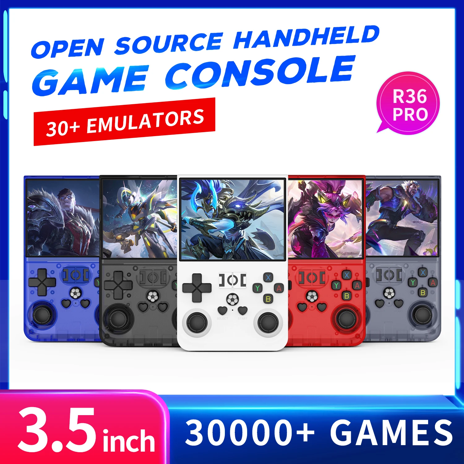AISLPC R36Pro Retro Handheld Video Game Console Linux System 3.5 Inch ...