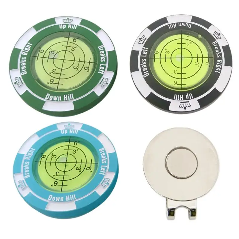 Golf-Green-Putt-Ball-Marker-Round-Bubble-Level-Reader-High-Precision ...