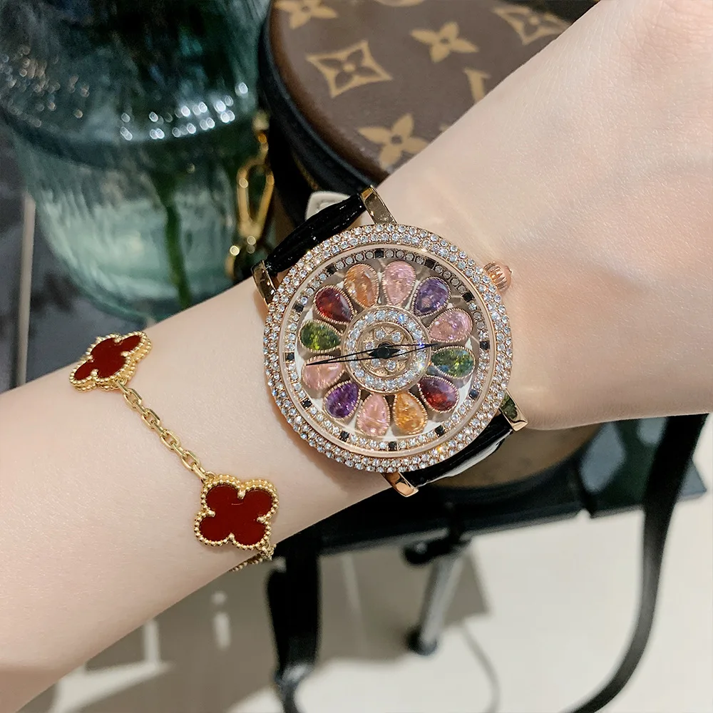 Fashion-Women-Watches-Simple-Rose-Gold-Mesh-Belt-Magnetic-Quartz-Wrist ...