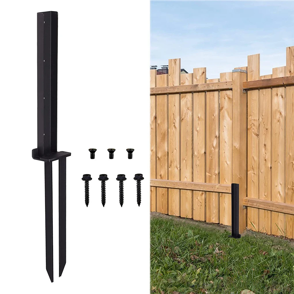 1PCS Fence Post Anchor Kit Heavy Duty Steel Fence Post Repair Stakes ...