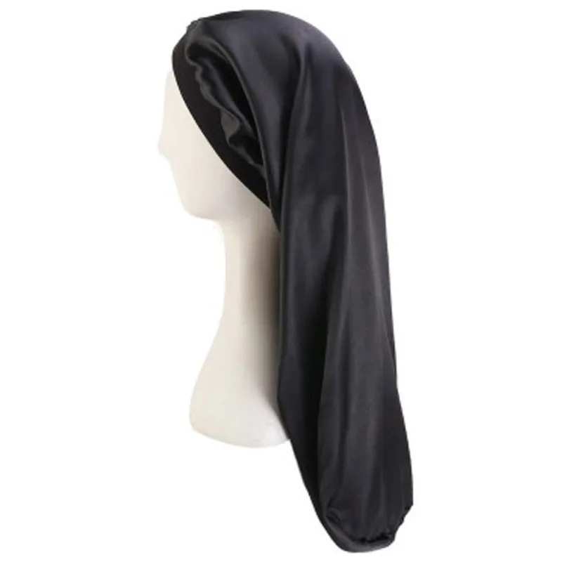 Women-Elastic-Satin-Sleeping-Hat-Ladies-Soft-Long-Hair-Caring-Hat-Wide ...