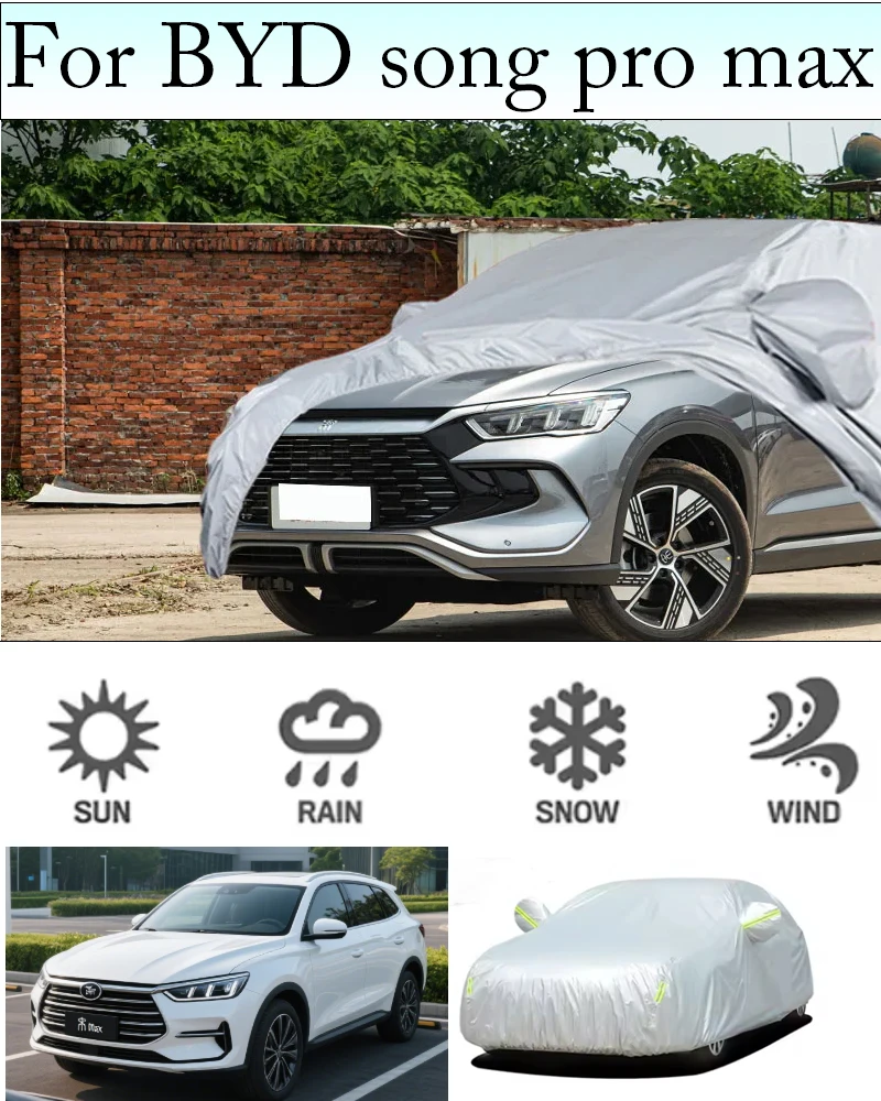 For BYD song pro max Outdoor Protection Full Car Covers Snow Cover ...