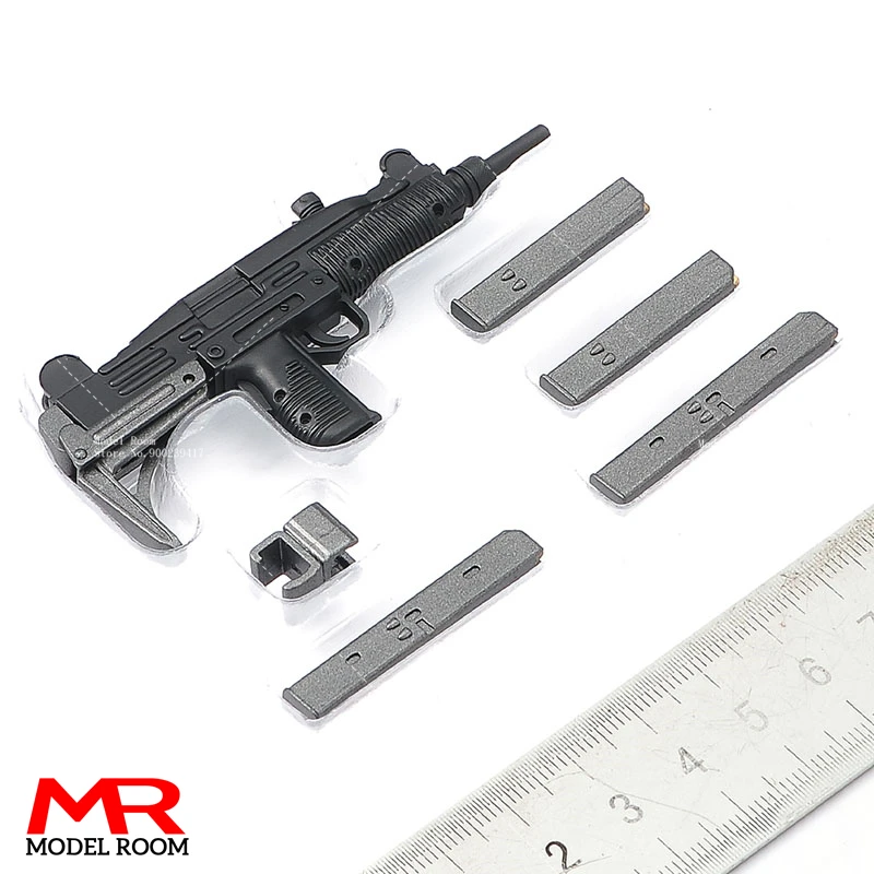 1/6 Scale UZI Submachine Gun Model 8cm Plastic Soldier Scene ...