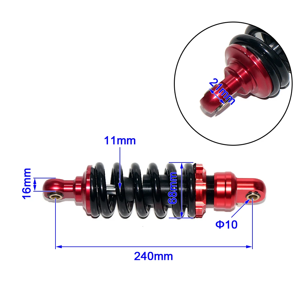 Motorcycle-240mm-Shock-Absorber-Damping-Adjustable-Rear-Mid-mounted ...