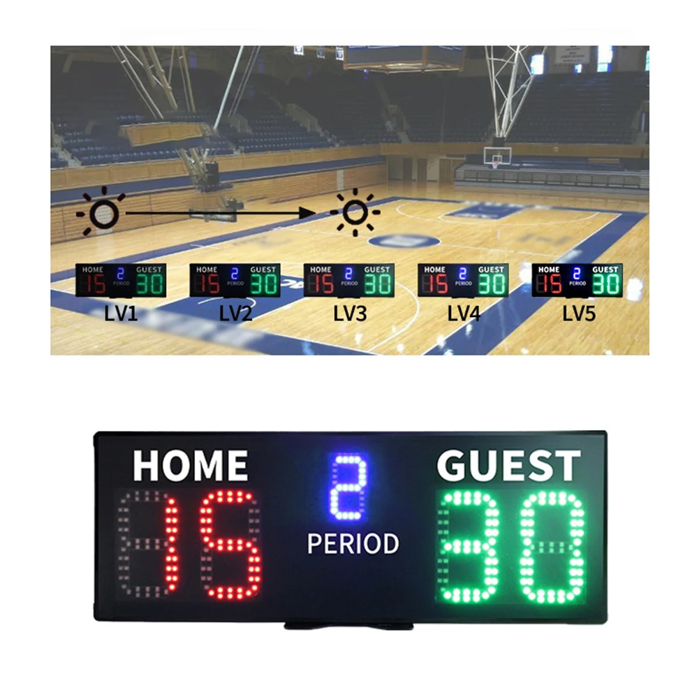 Digital-Scorer-Electric-Scoreboard-5-level-Brightness-5v-2A-Remote ...