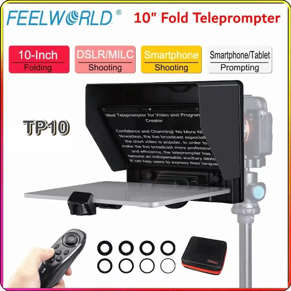 FEELWORLD-TP10-Portable-10-Inch-Folding-Teleprompter-Up-11-Smartphone ...
