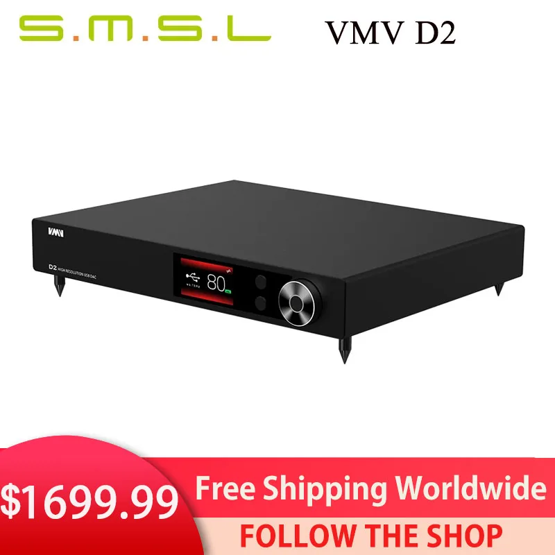 Decodificador de Audio SMSL VMV D2 MQA de alta resolución DAC AK4499 XMOS DSD512 Bluetooth 5,0 ...