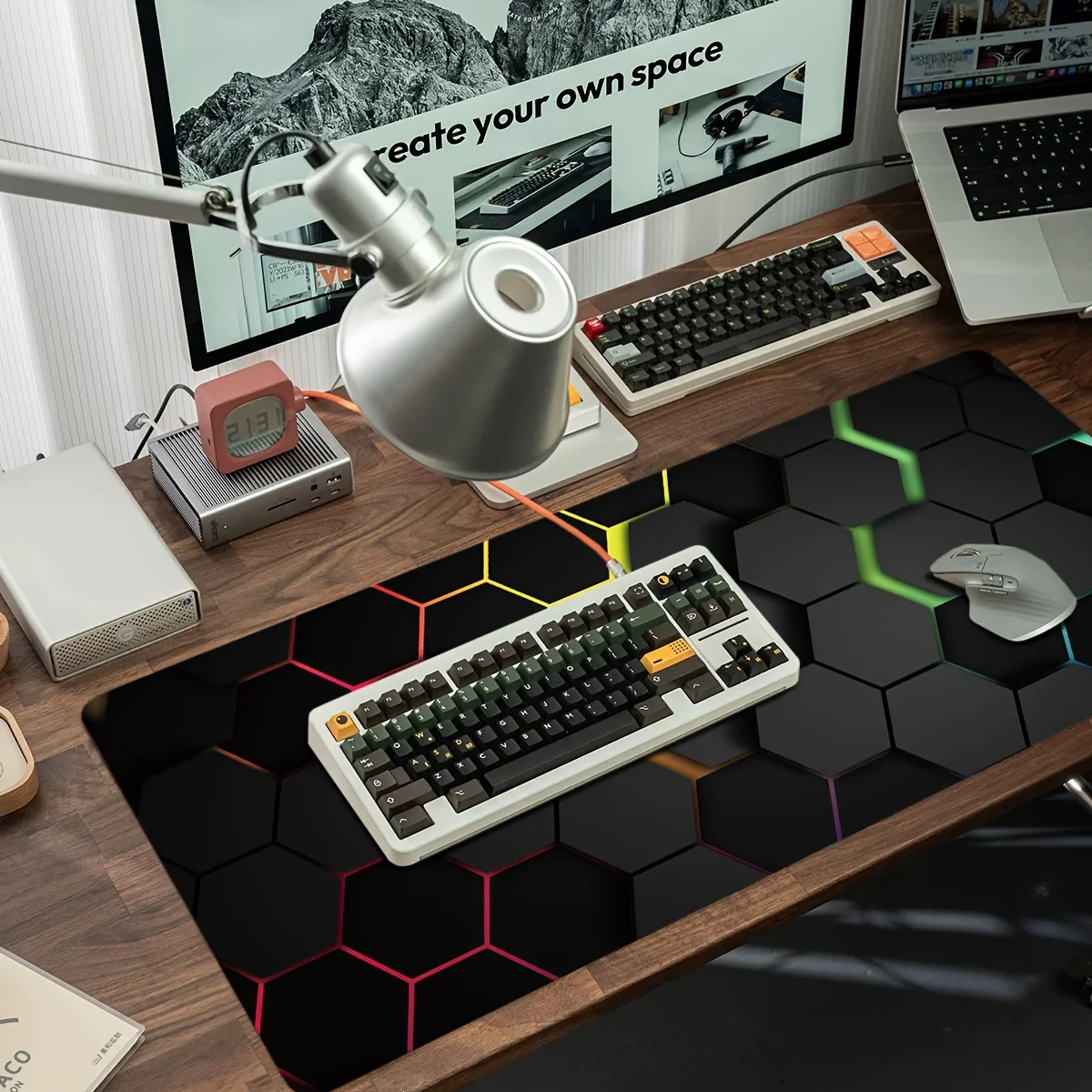 Honeycomb Diamond Grid Art Mousepad Professional Gaming Mouse Pad ...