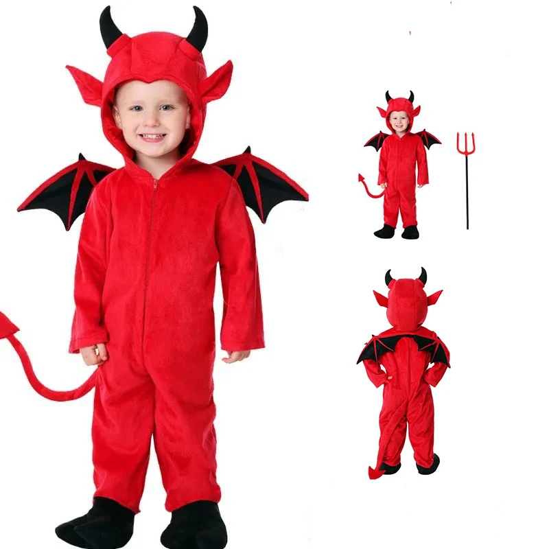 Disfraz-de-diablo-peque-o-para-ni-os-traje-de-Cosplay-de-Sat-n-monstruo ...