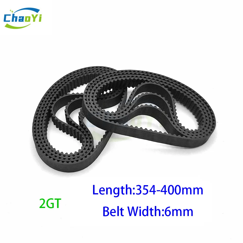 2GT Closed Loop Rubber Timing Belt Pitch Length 354 358 360 370 376 380 ...