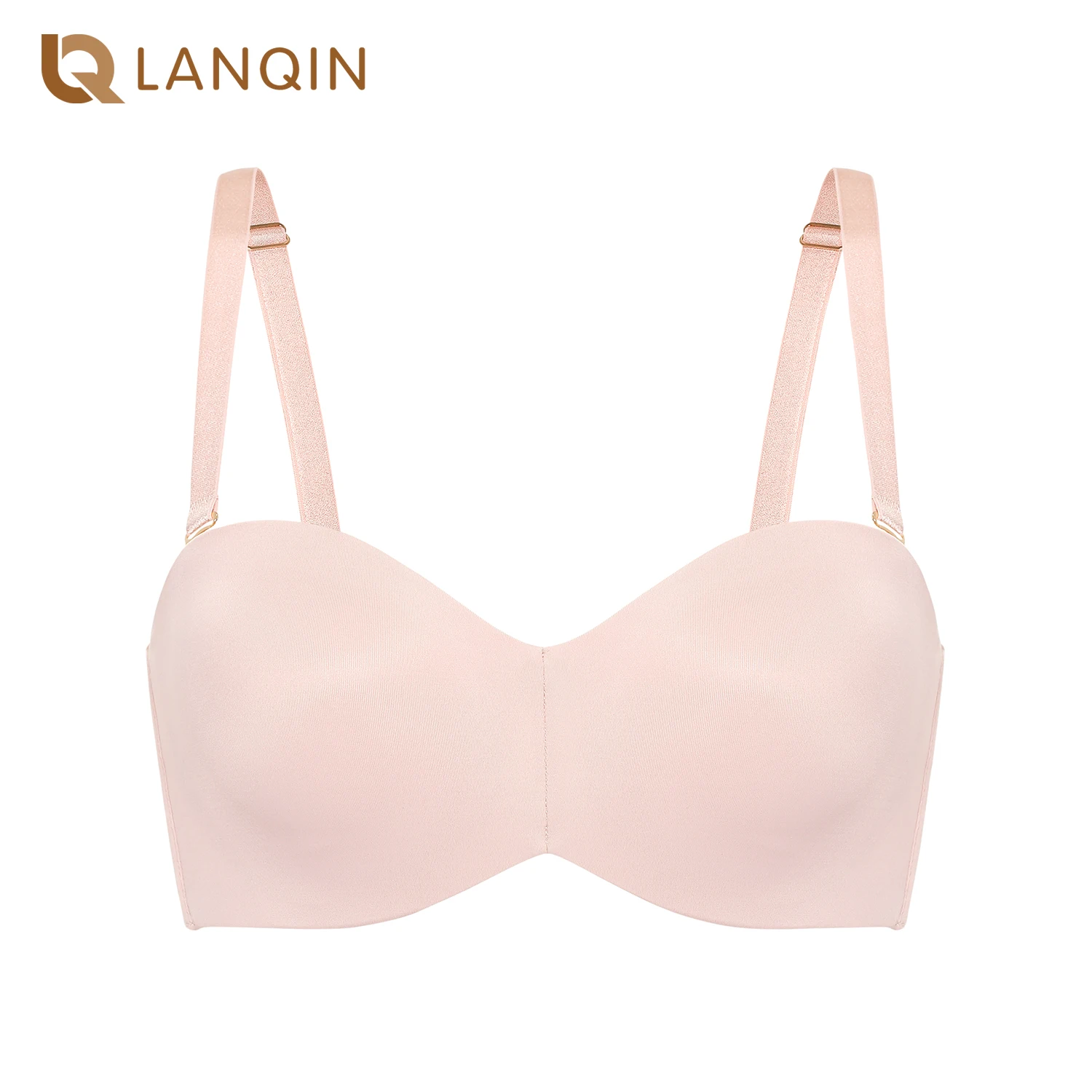 Plus-Size-Strapless-Minimizer-Bra-Unlined-Underwire-Anti-slip-Silicone ...