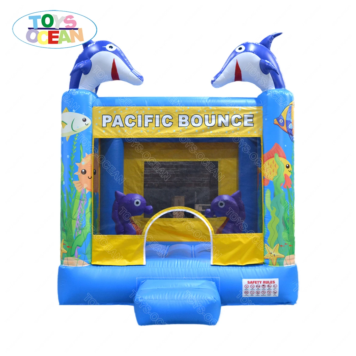 Custom High Quality PVC Toys Ocean Theme Inflatable Bounce House Kids ...