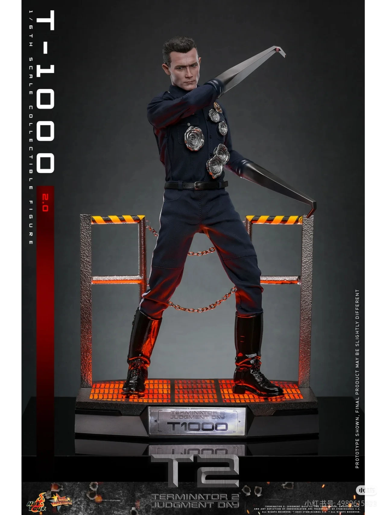 In Stock Genuine HOTTOYS HT 1/6 MMS774 Terminator 2 Judgment Day T1000 ...