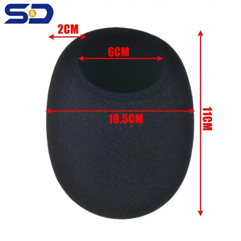 1Pc Black Microphone Foam Cover Filter Windscreen Sponge Cover Headset ...
