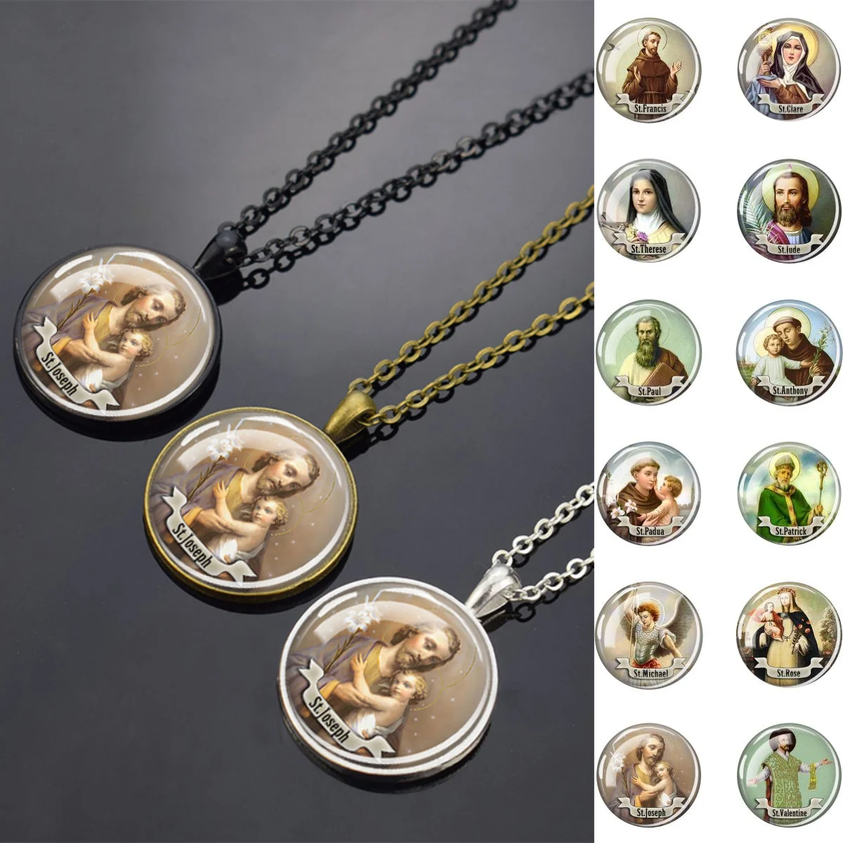 St Anthony of Padua Pendant Religious Saint Necklace Religious Jewerly ...